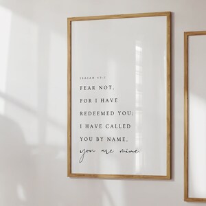 Isaiah 43:1, Fear Not for I Have Redeemed You, Bible Verse Printable ...