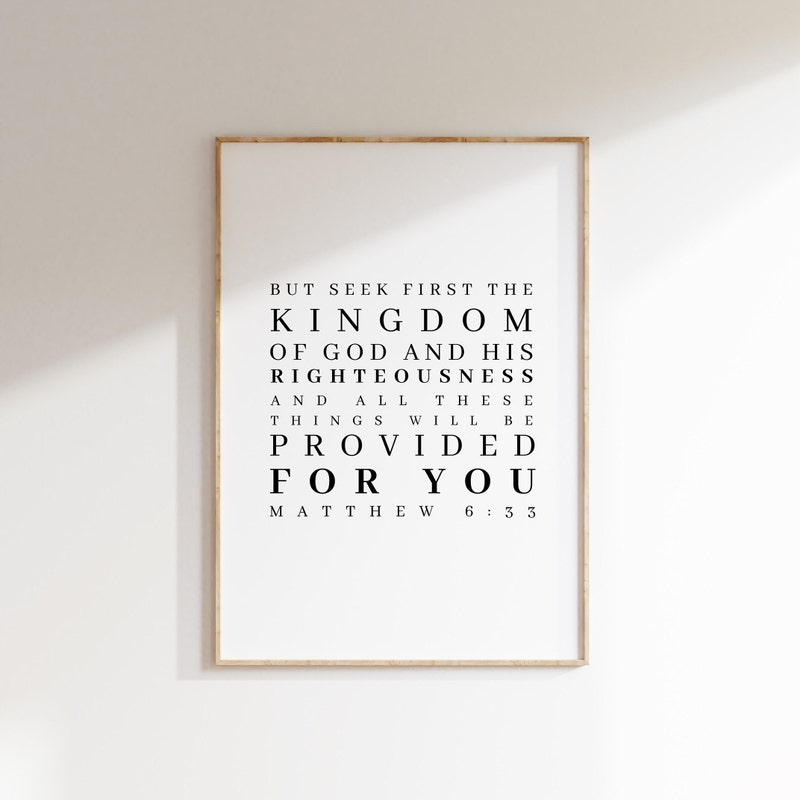 Matthew 6 33 - Etsy