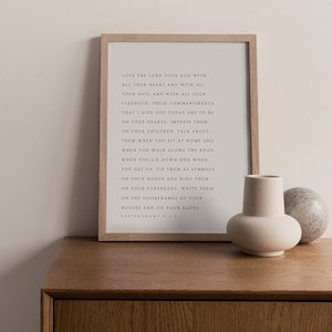 Deuteronomy 6:5-9, Love the Lord Your God, Modern Christian Printable ...