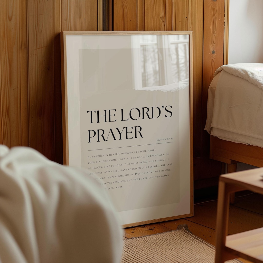 The Lord's Prayer Wall Art, the Lord's Prayer Printable, Modern ...