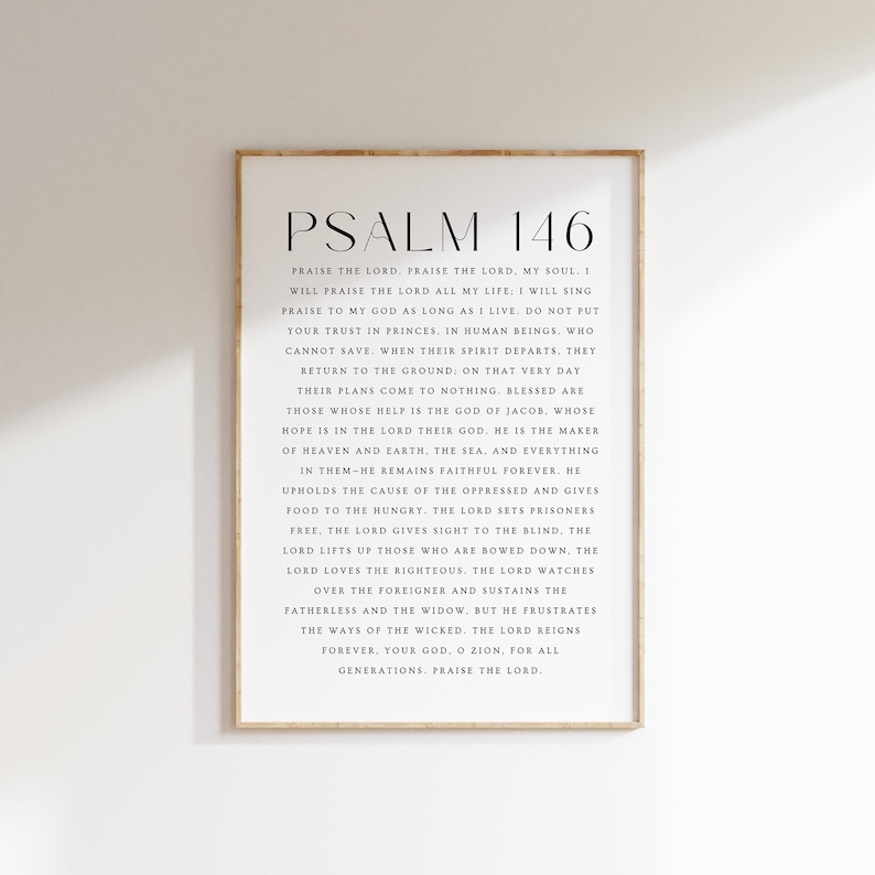 Psalm 146, Praise the Lord, Bible Verse Printable, Psalm Print ...
