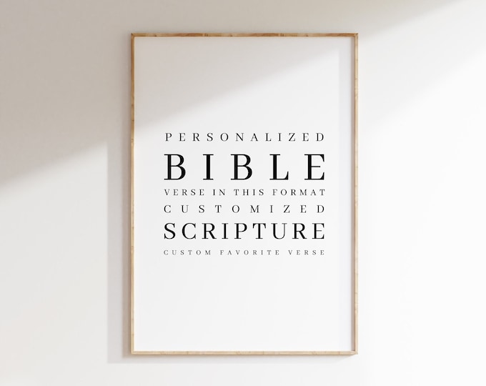 Personalized Bible Verse Printable, Custom Bible Verse Digital Download ...