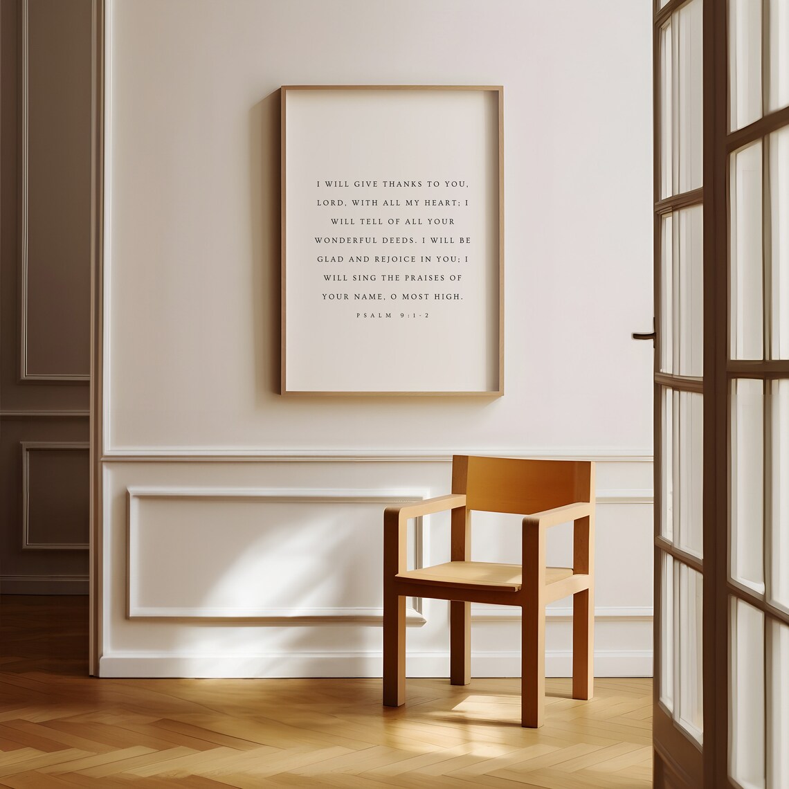 Psalm 9:1-2 I Will Give Thanks to You Lord Thanksgiving - Etsy