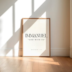 Matthew 1:23, Immanuel, God With Us, Christmas Bible Verse Printable ...