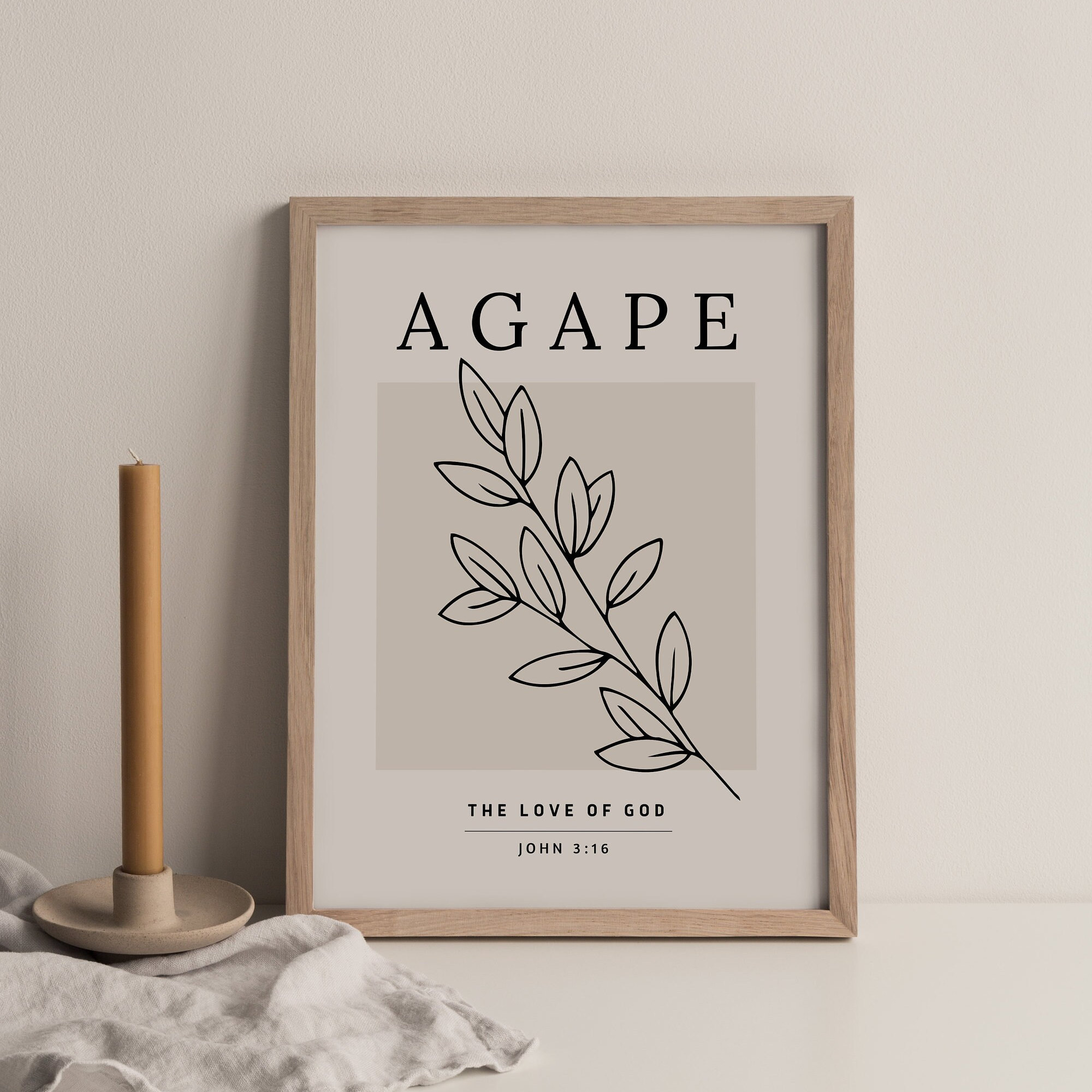 Agape Printable El Roi Printable Agape Wall Art Set of 2 - Etsy