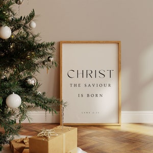 Luke 2:11, Christ the Saviour is Born, Christmas Printable, Christian ...