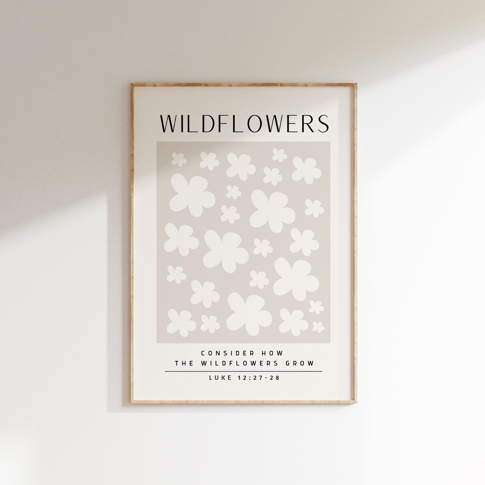 Luke 12:27, Consider How the Wildflowers Grow, Bible Verse Wall Art ...