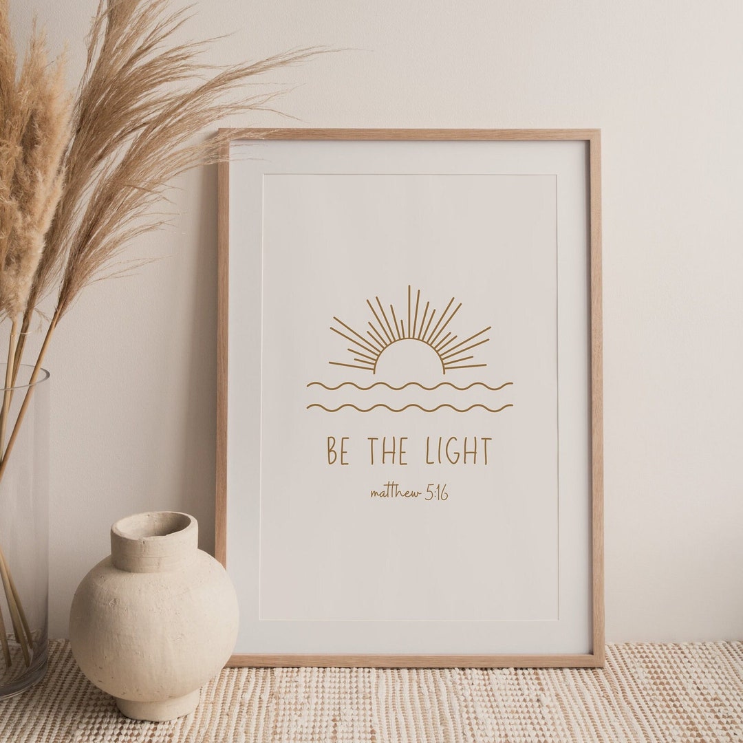 Matthew 5:16, Be the Light, Bible Verse Printable, Scripture Printable ...
