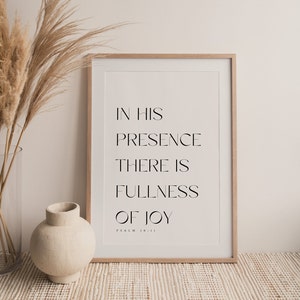 Psalm 16:11, in His Presence There is Fullness of Joy, Modern Christian ...