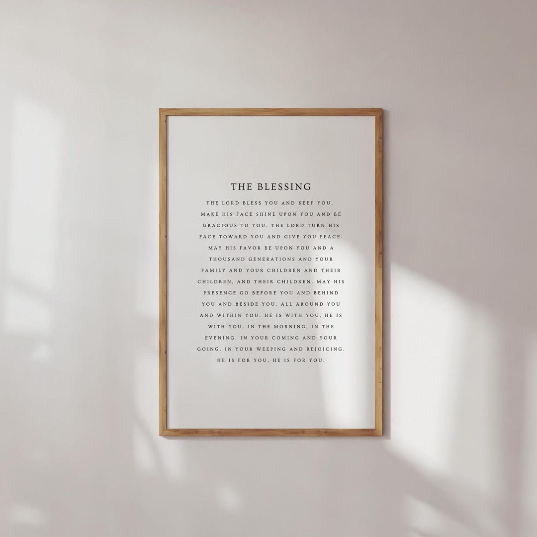 The Blessing Printable, the Lord Bless You Printable, Song Lyrics Kari ...