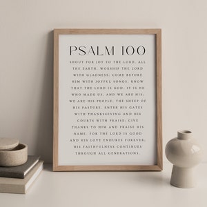 Psalm 100, Shout for Joy to the Lord, A Psalm of Thanksgiving, Psalm ...
