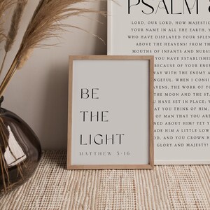 Matthew 5:16, Be the Light Printable, Bible Verse Printable, Modern ...