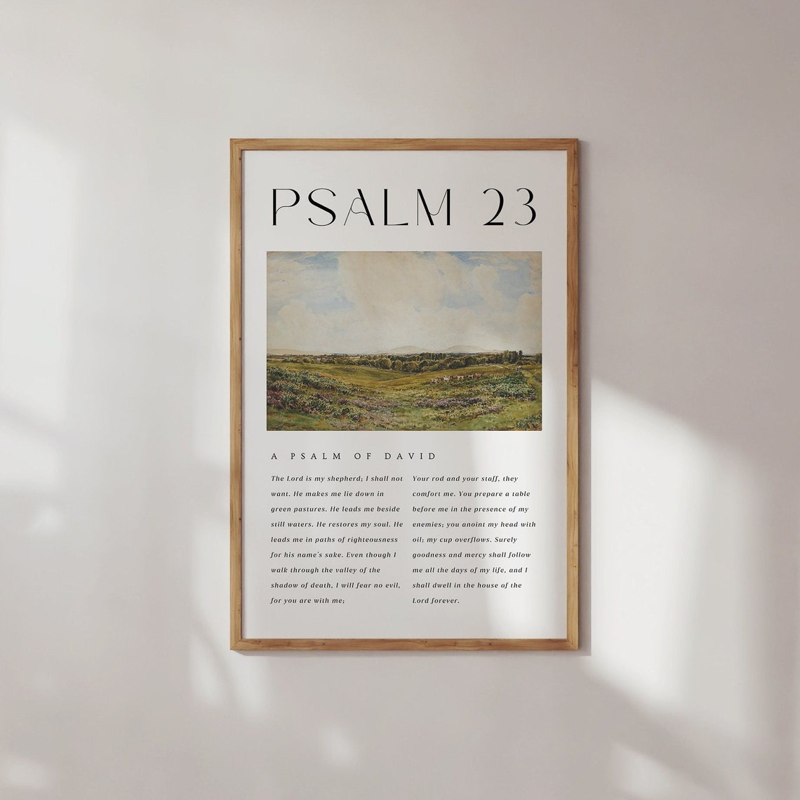 Psalm 23 Wall Art the Lord is My Shepherd Print Psalm 23 - Etsy