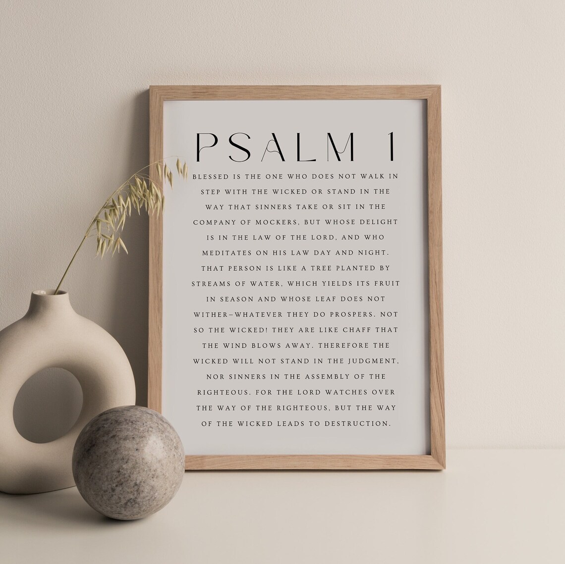Psalm 1 Bible Verse Print, Christian Scripture Art (digital Download ...