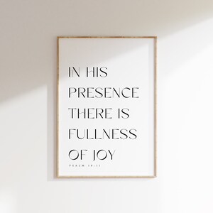 Psalm 16:11, in His Presence There is Fullness of Joy, Modern Christian ...