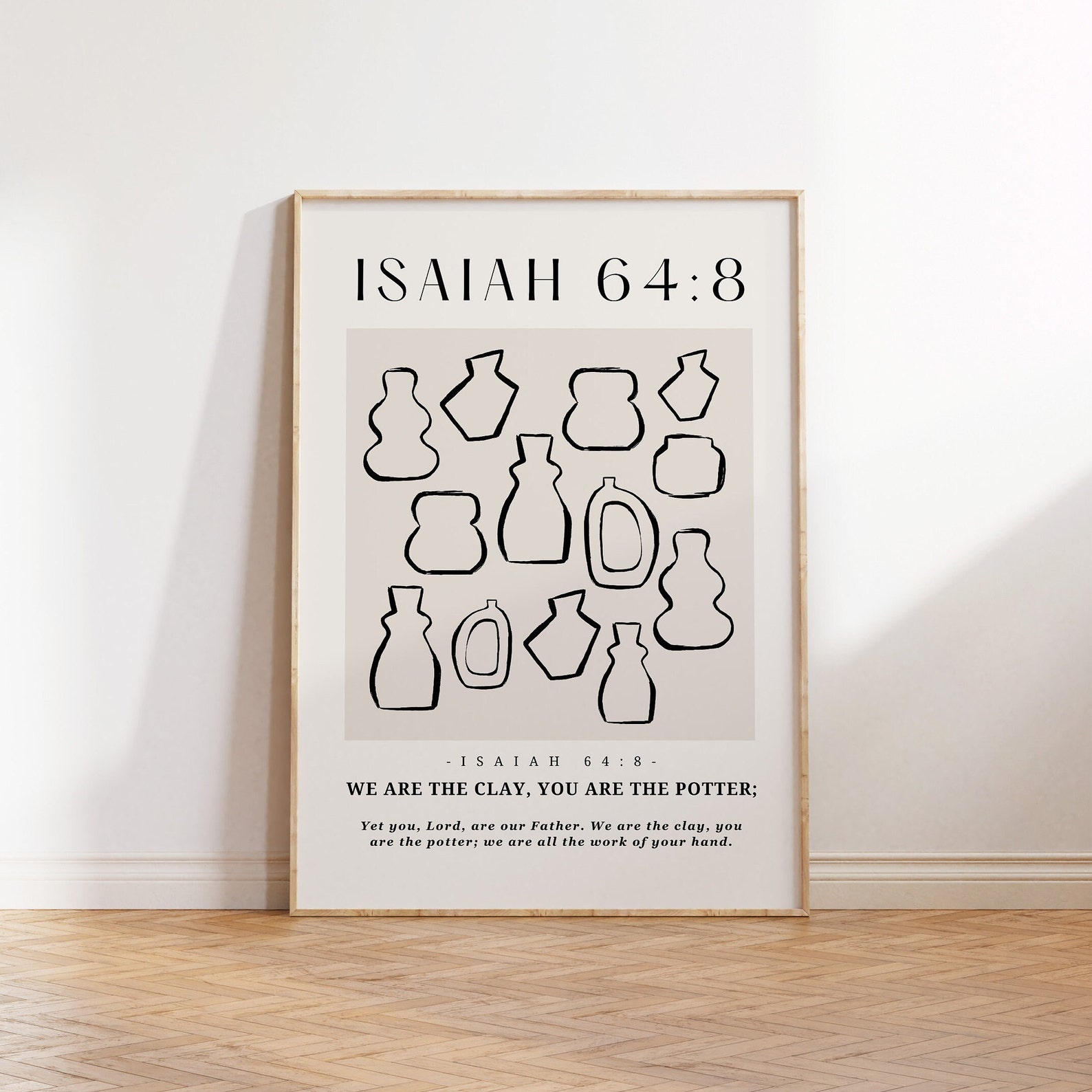 Isaiah 64:8, We Are the Clay, You Are the Potter, Modern Christian Wall ...