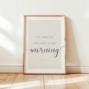 Lamentations 3:22-23, His Mercies Are New Every Morning, Modern ...