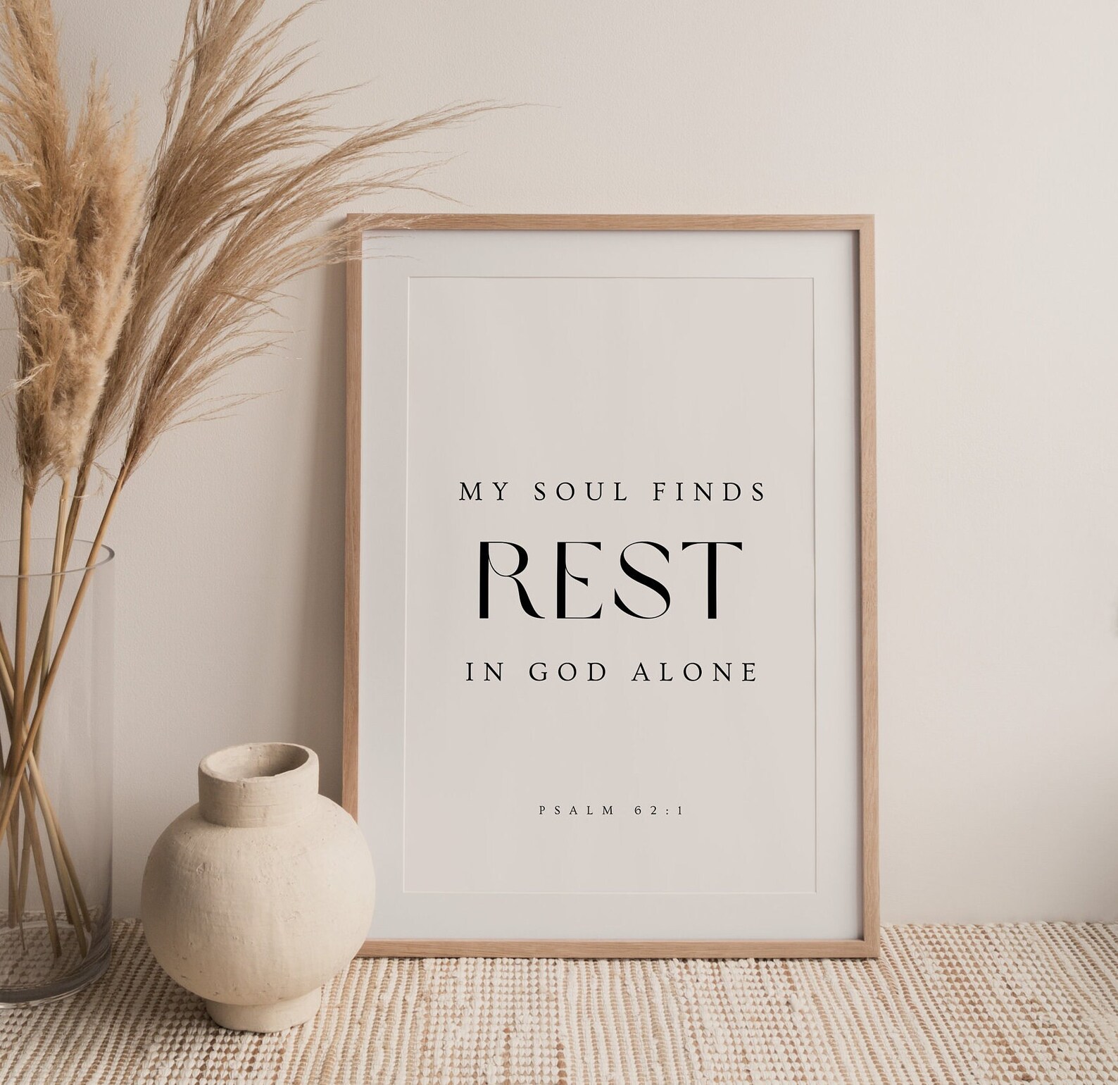 Psalm 62:1, My Soul Finds Rest in God Alone, Modern Christian Printable ...