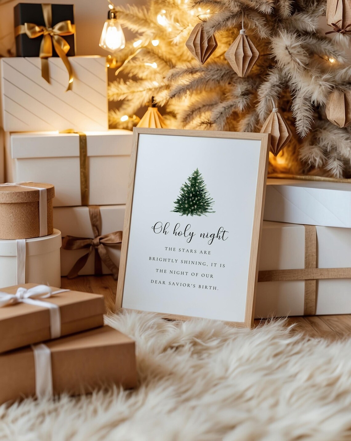 Oh Holy Night Wall Art, Christian Christmas Wall Art, Christian ...