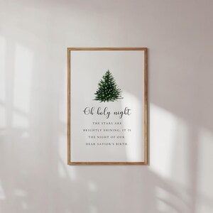 Oh Holy Night Wall Art, Christian Christmas Wall Art, Christian ...