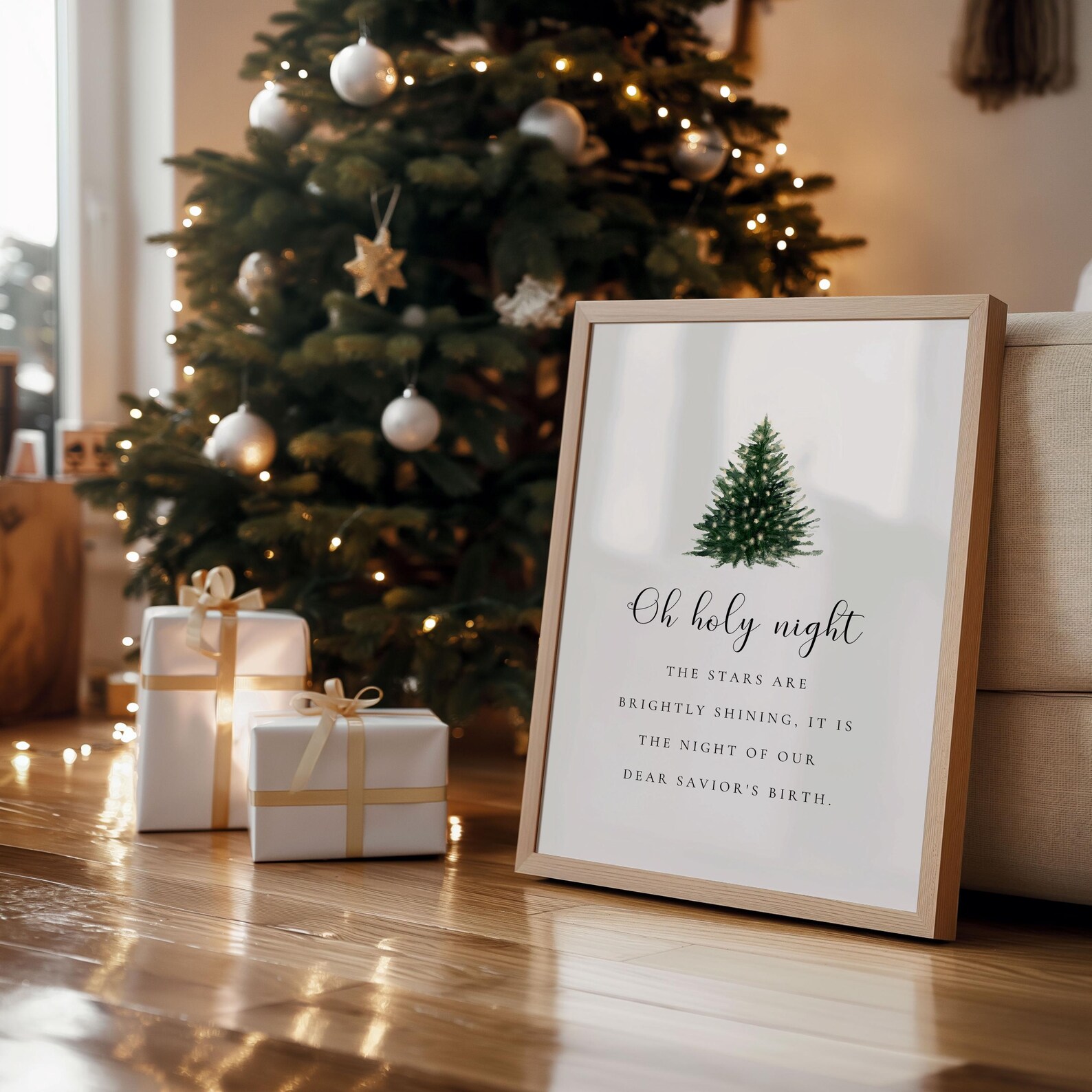 Oh Holy Night Wall Art, Christian Christmas Wall Art, Christian ...