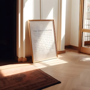 The Lord's Prayer Printable, the Lords Prayer Wall Art, Minimal the ...