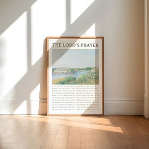 Matthew 6:5-15, the Lord's Prayer Printable, the Lord's Prayer Wall Art ...