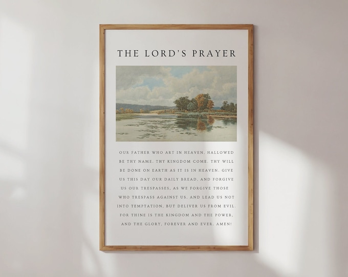 Laminated Lord's Prayer Flashcard KJV - Etsy