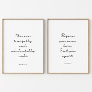 Set of 2 Nursery Wall Art, Before You Were Born I Set You Apart ...