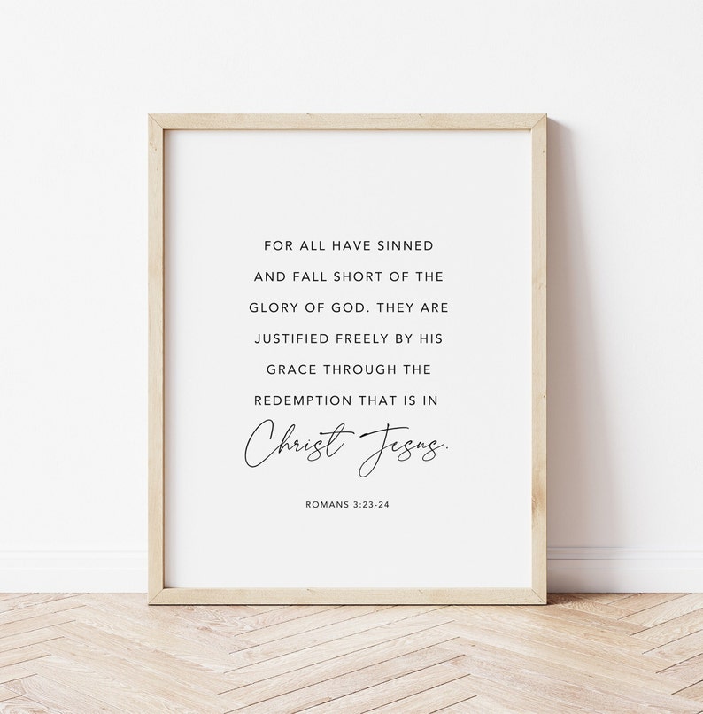 Romans 3:23-24, Bible Verse Printable, Scripture Printable, Bible Verse ...
