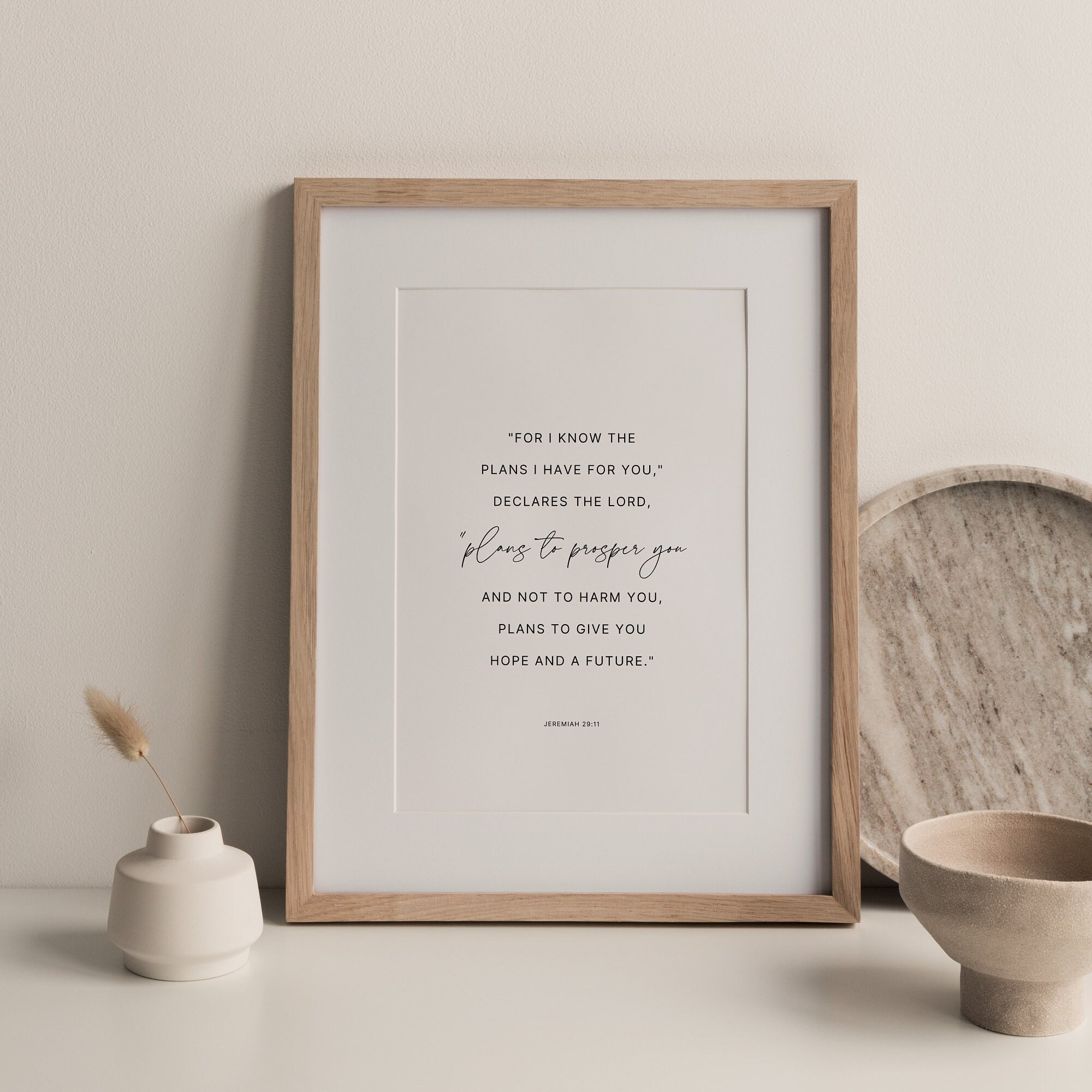 Jeremiah 29:11, Plans to Prosper You Print, Bible Verse Printable ...
