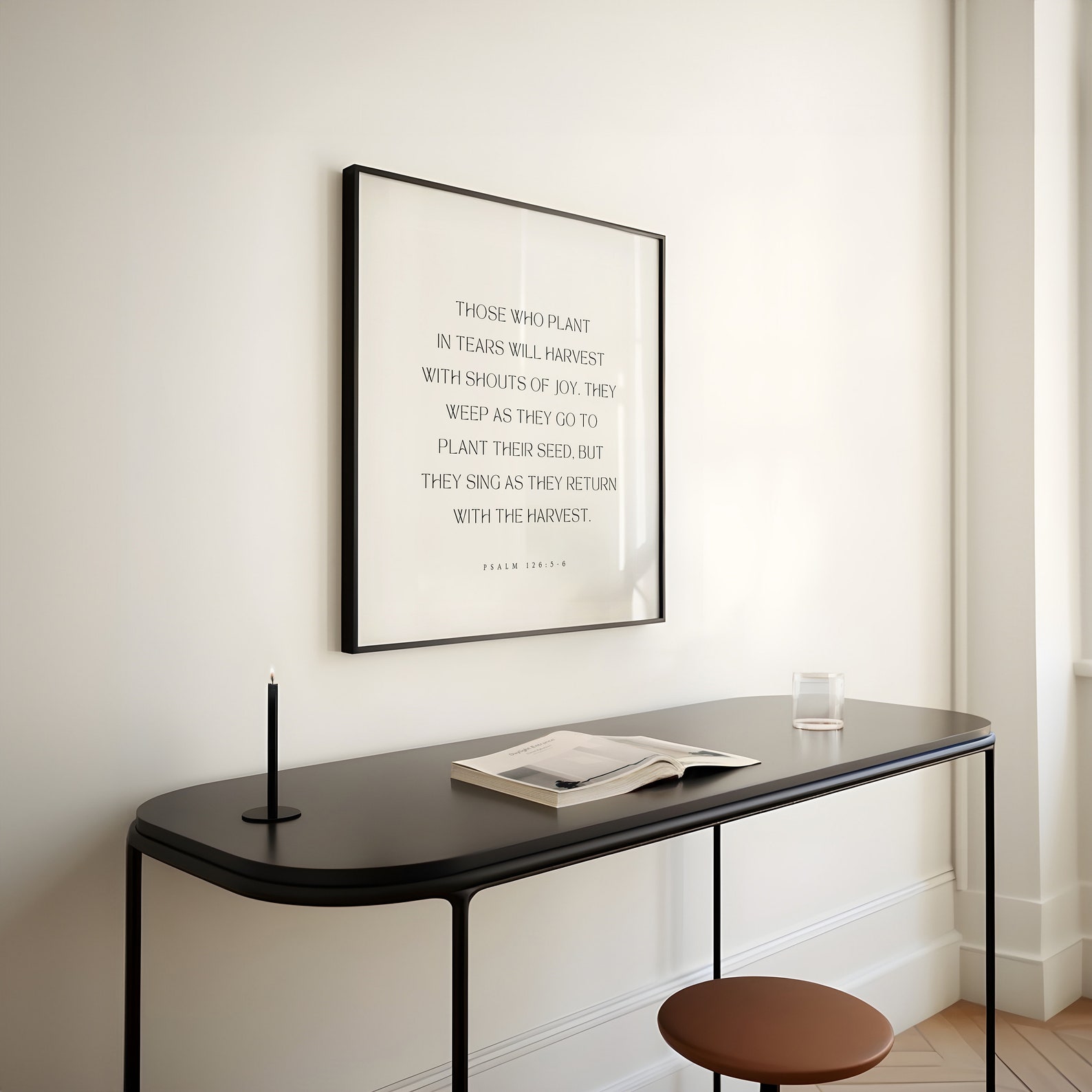 Psalm 126:5-6, Those Who Plant in Tears, Minimal Christian Wall Art ...