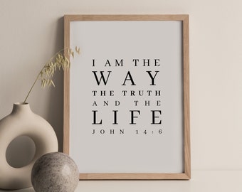 I Am the Way, the Truth and the Life, John 14:6, Antiqued, Wooden ...