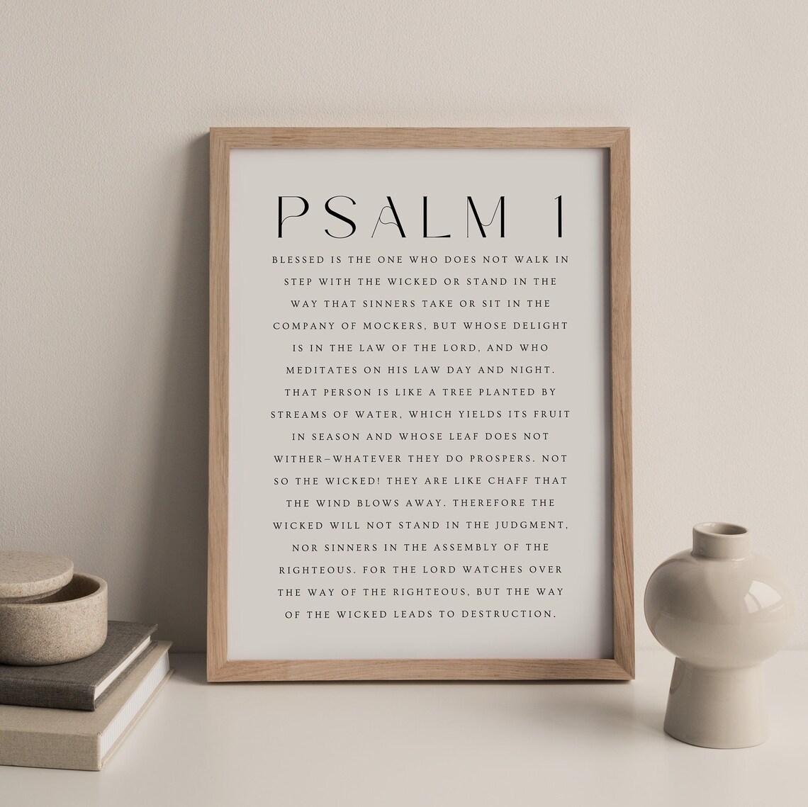 Psalm 1, Blessed is the One, Psalm 1 Print, Bible Verse Printable Wall ...
