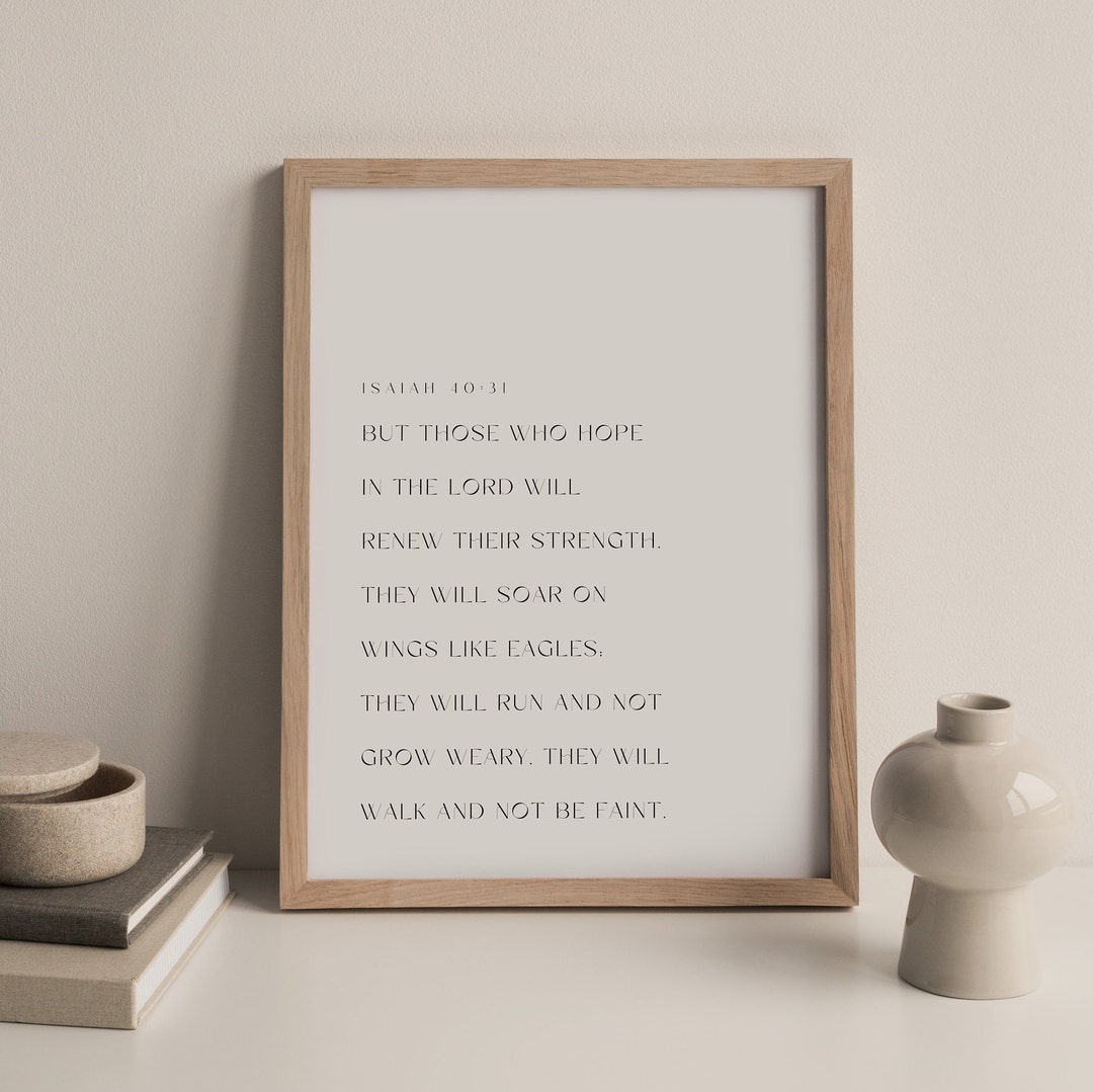 Isaiah 40:31, Those Who Hope in the Lord, Bible Verse Printable ...