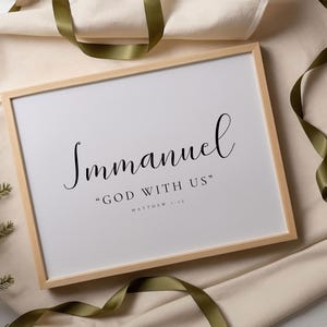 Matthew 1:23, Immanuel, God With Us, Christian Christmas Printable ...