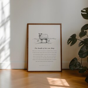 Matthew 18:12-14, the Parable of the Lost Sheep, Vintage Christian Wall ...