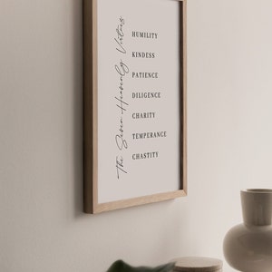 The Seven Heavenly Virtues Wall Art, the Seven Heavenly Virtues ...