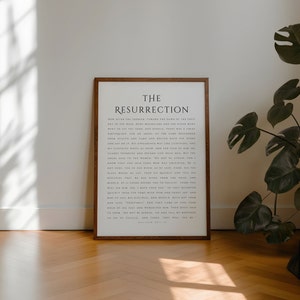Matthew 28:1-10, the Resurrection, Christian Easter Printable, Easter ...