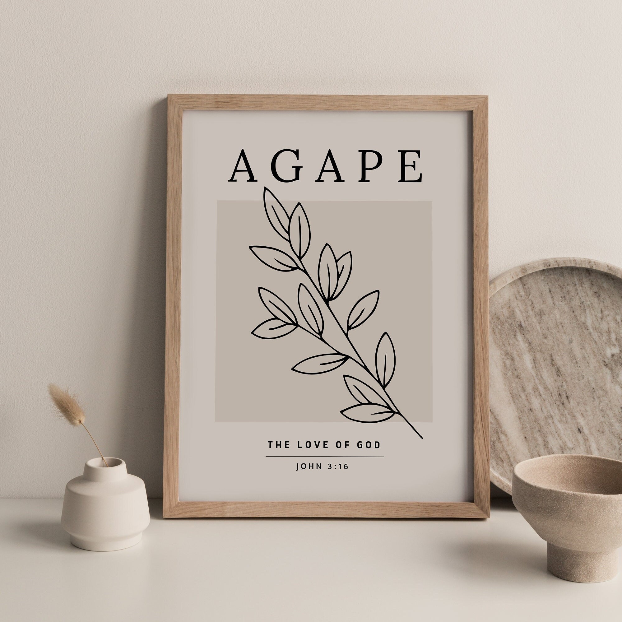 Agape Printable El Roi Printable Agape Wall Art Set of 2 - Etsy