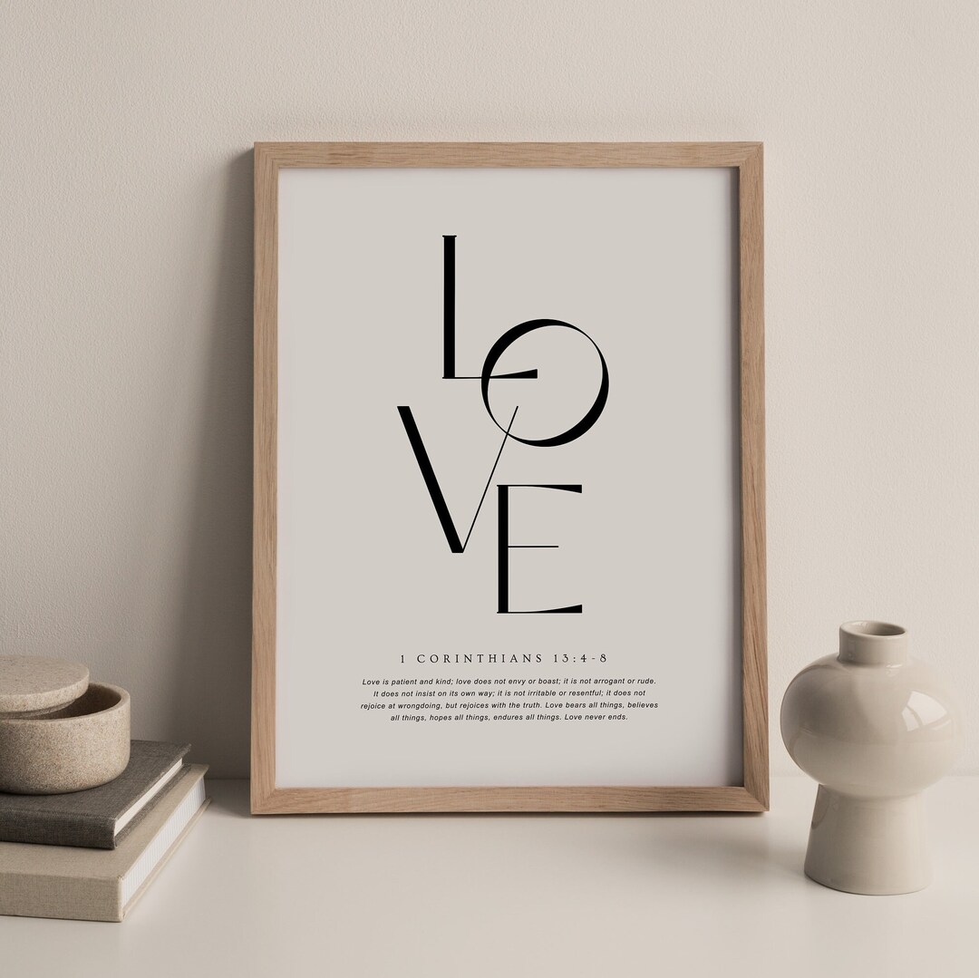 1 Corinthians 13:4-8, Love is Patient Love is Kind, Bible Verse ...