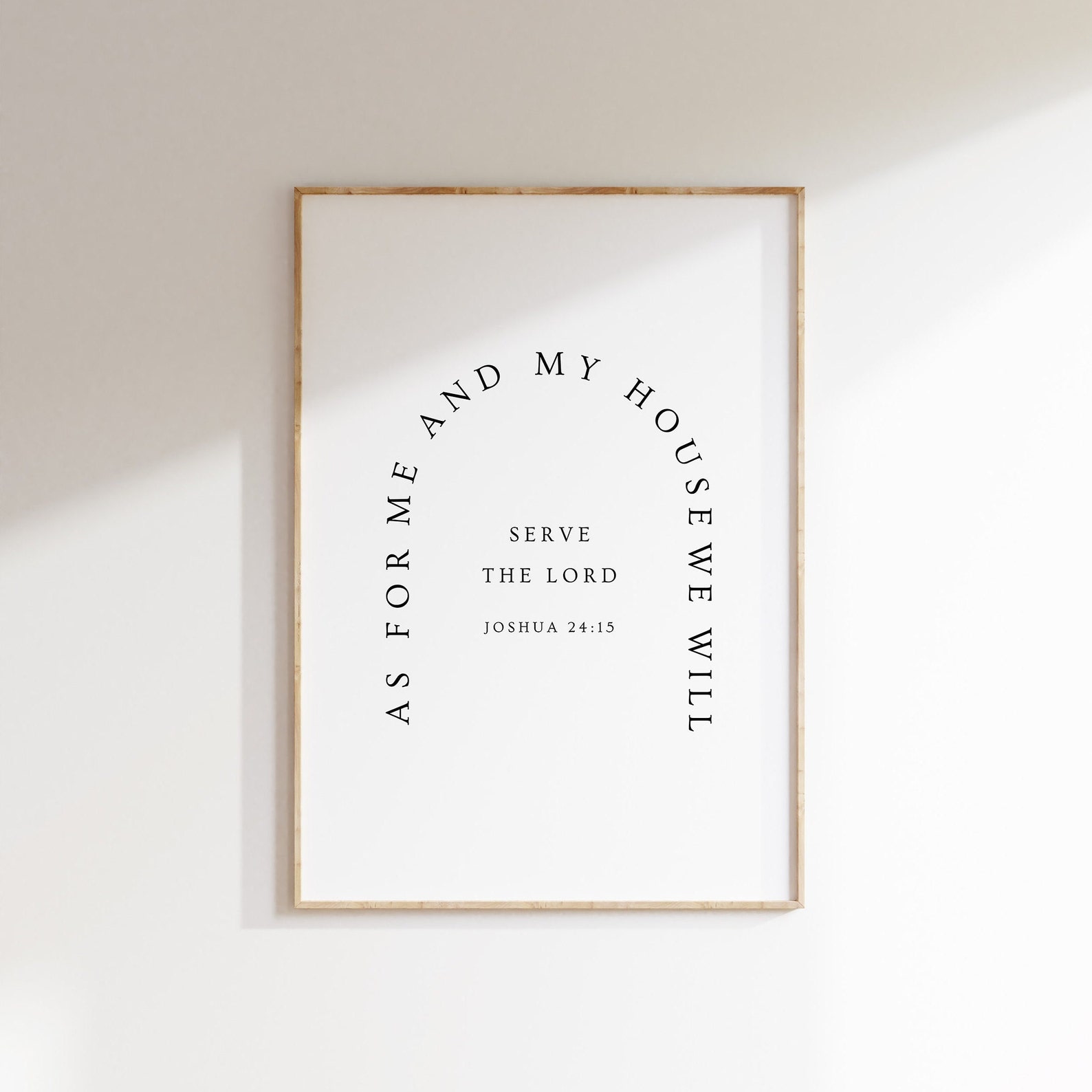 Joshua 24:15, as for Me & My House We Will Serve the Lord Print ...