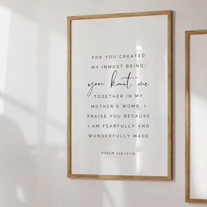 Psalm 139:13-14, for You Created My Inmost Being, Fearfully ...