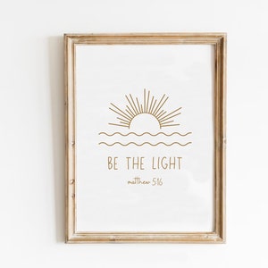 Matthew 5:16, Be the Light, Bible Verse Printable, Scripture Printable ...