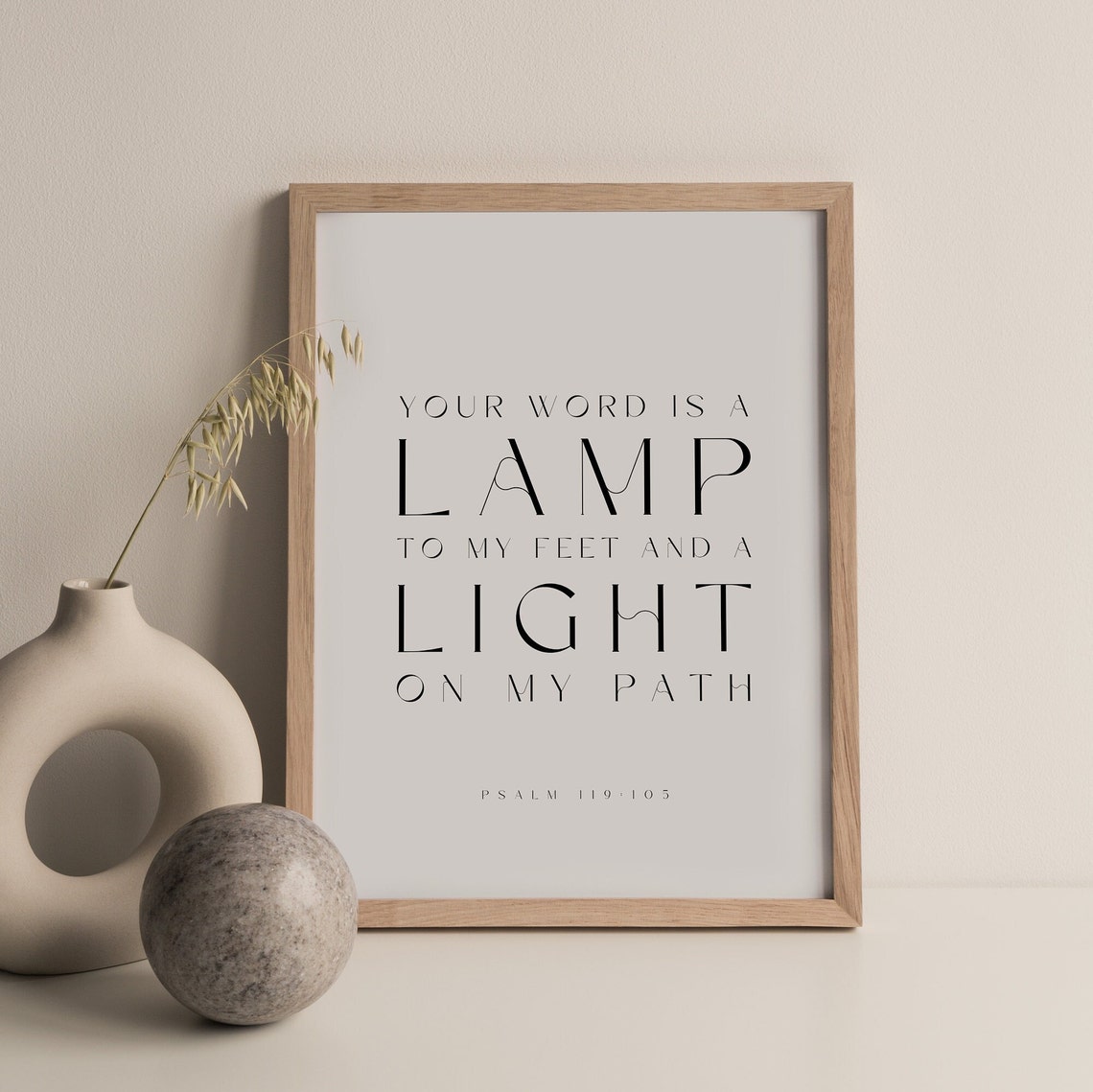 Psalm 119:105, Your Word is a Lamp to My Feet, Bible Verse Printable ...