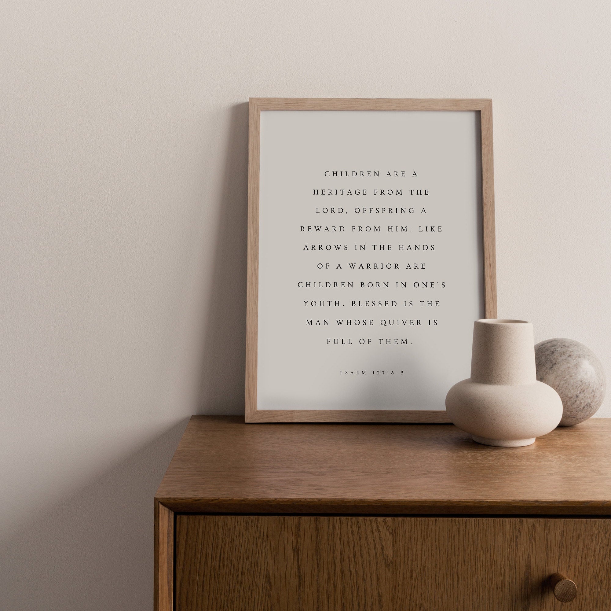 Psalm 127:3-5, Children Are a Heritage From the Lord, Nursery Bible ...