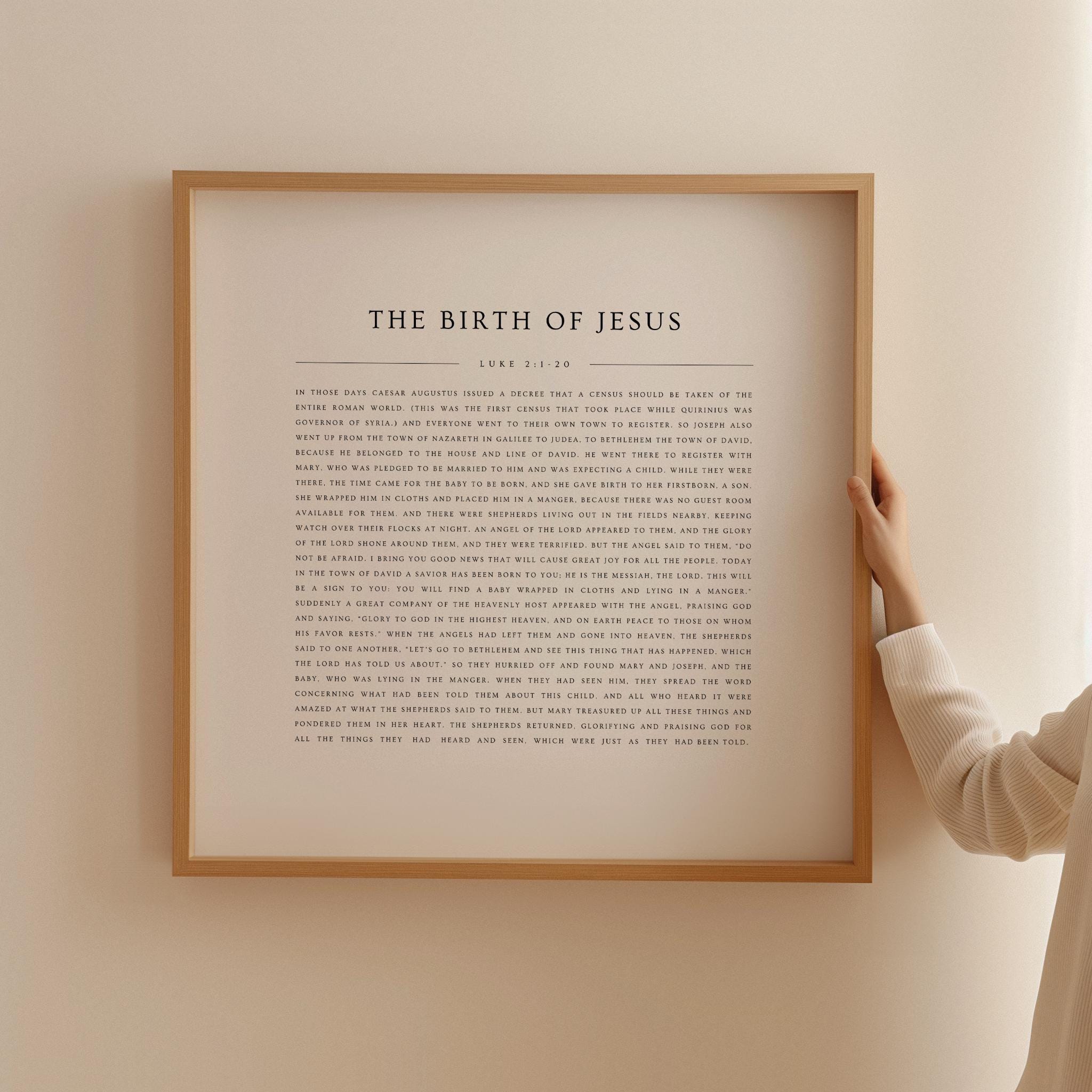 Luke 2:1-20, the Birth of Jesus, Christmas Story Printable, Christian ...