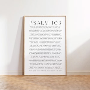 Psalm 103, Bless the Lord O My Soul, Psalm Print, Bible Verse Printable ...