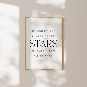 Psalm 147:4, He Counts the Stars & Calls Them by Name, Christian ...