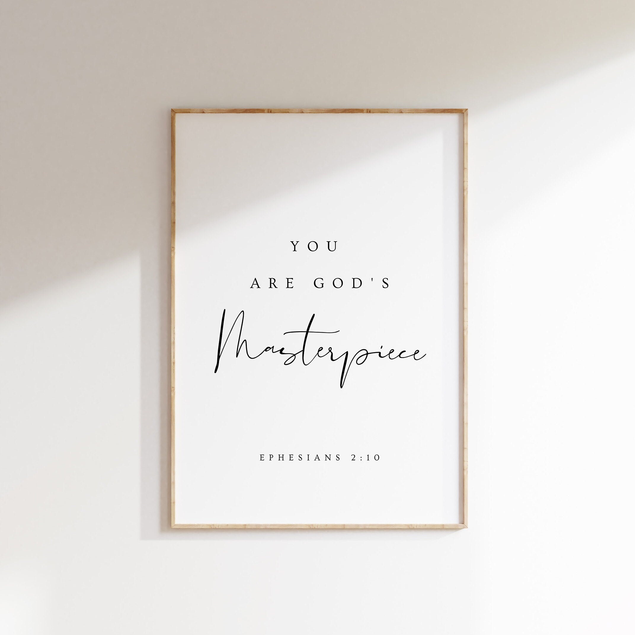 Ephesians 2:10, You Are God's Masterpiece, Christian Nursery Decor ...